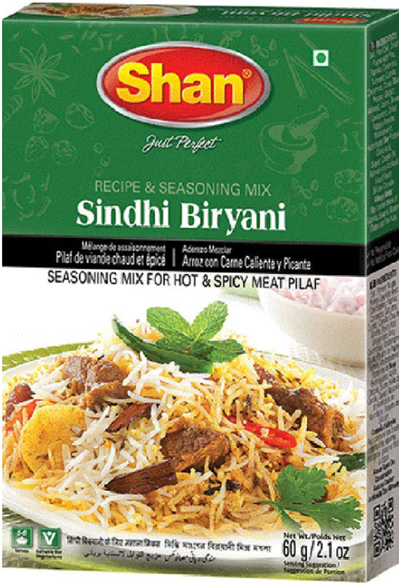 Shan Sindhi Biryani Recipe & Seasoning Mix - 2.1 oz (60g) – Serina Goods